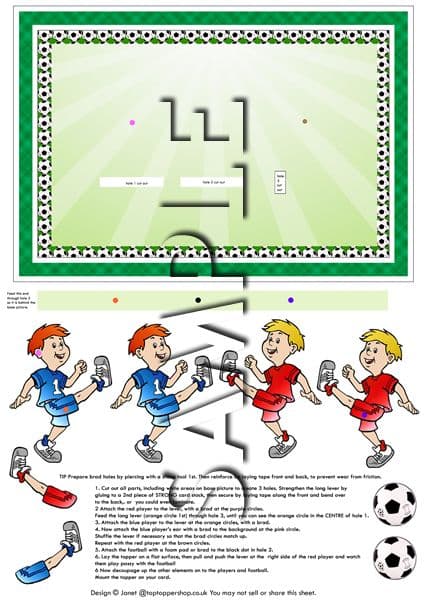 Moveable Decoupage Football Sheet