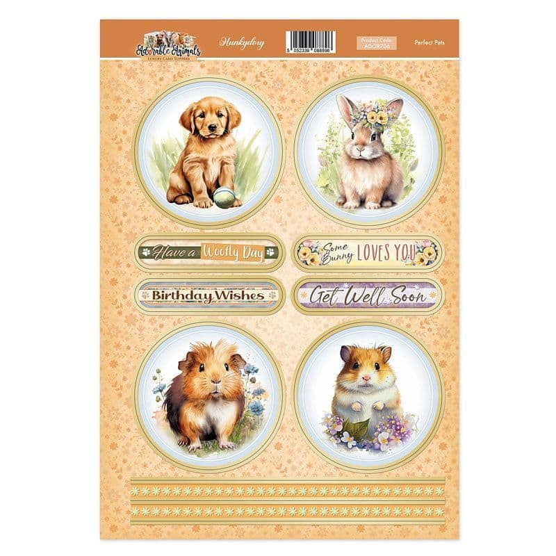 Perfect Pets - Hunkydory Adorable Animals Topper Sheet