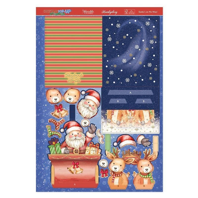 Santa s on His Way Hunkydory Pop-Up Stepper Card