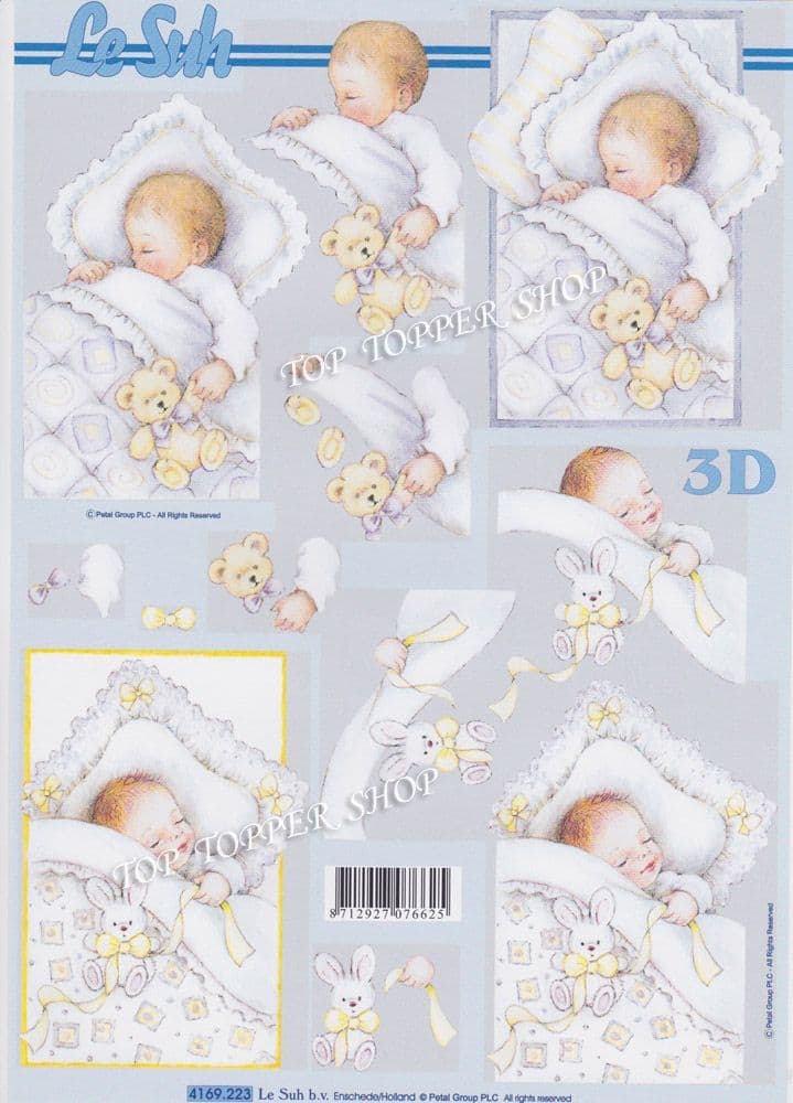 Sleepy Baby Le Suh Decoupage Sheet Requires Cutting 4169 223