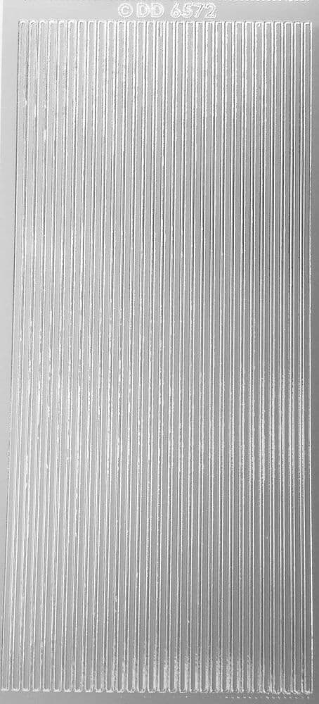 Straight Line Borders Silver Peel Off Stickers Doodey 6572