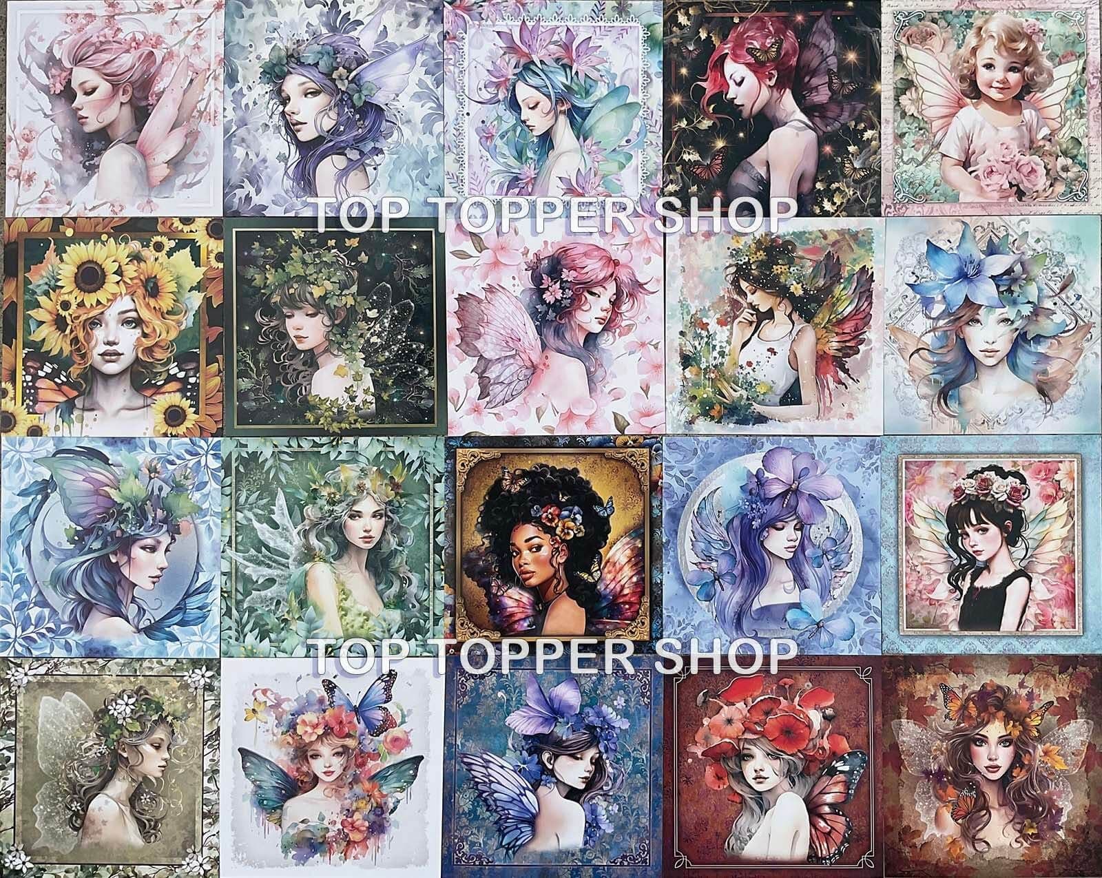 The Square Little Book of Floral Fairies - Hunkydory Pad of 120 5"x5 ...