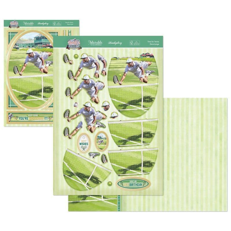Time for Tennis - Sports & Hobbies Hunkydory Die Cut Decoupage Kit