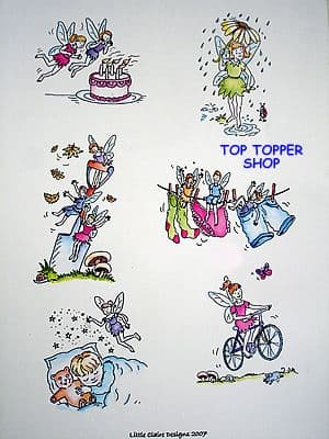 TOPPERS FAIRIES DESIGN SHEET by LITTLE CLAIRE DESIGNS