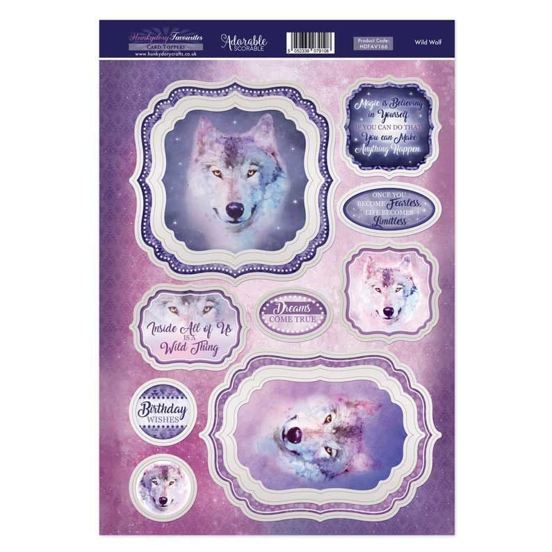 Wild Wolf - Hunkydory Favourites Toppers A4 Sheet