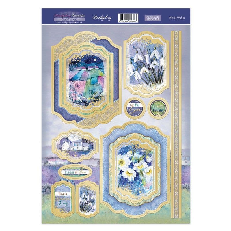 Winter Wishes - Hunkydory Favourites Toppers A4 Sheet