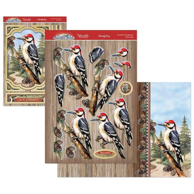 Wonderful Woodpecker - Beautiful Birds Hunkydory Die Cut Decoupage Kit