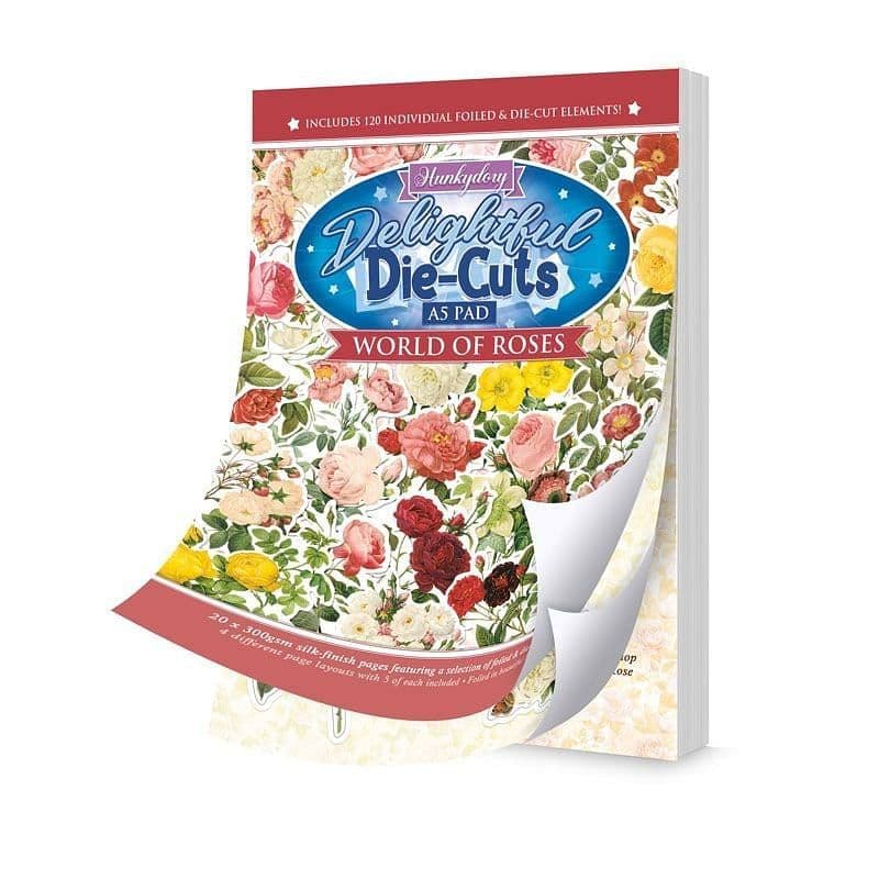 World of Roses 4 A5 Sheets Hunkydory Delightful Die-Cuts