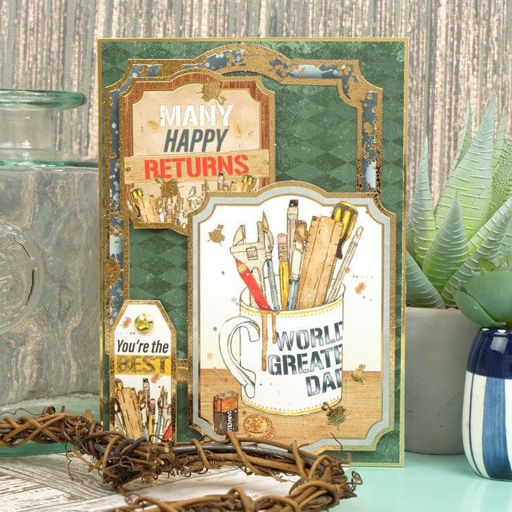 World s Greatest Dad - Hunkydory Favourites Toppers A4 Sheet
