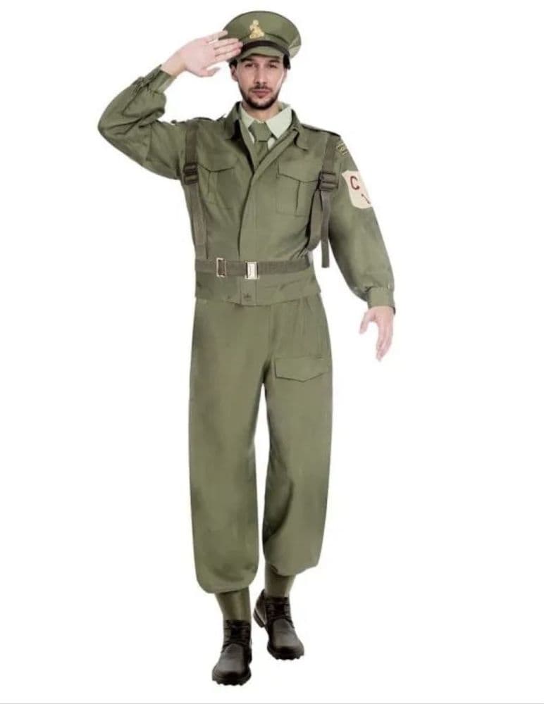 plus size Dad's Army Home Guard costume, plus size Soldier fancy dress ...