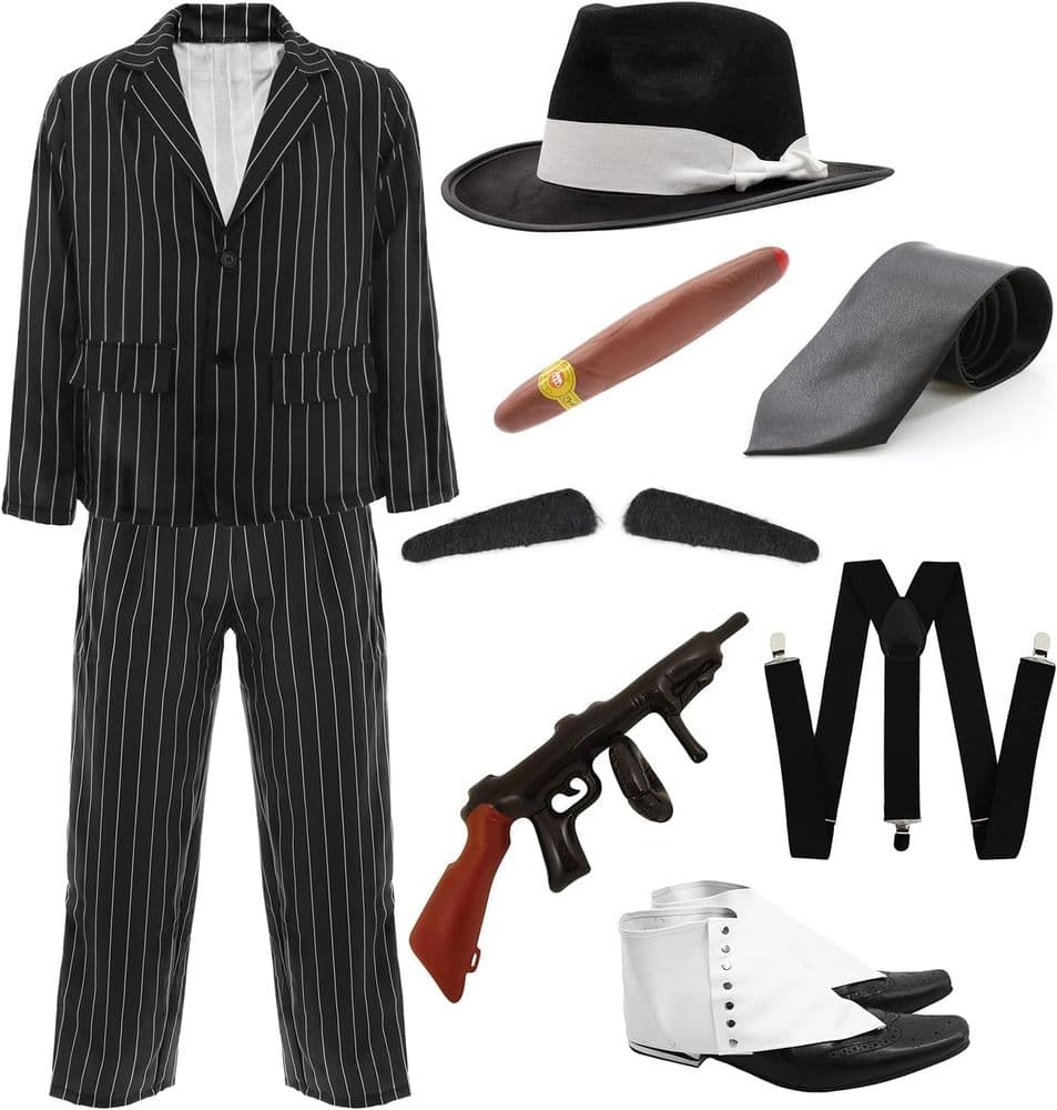 Pinstriped Gangster Plus Size Costume- plus size fancy dress costume ...