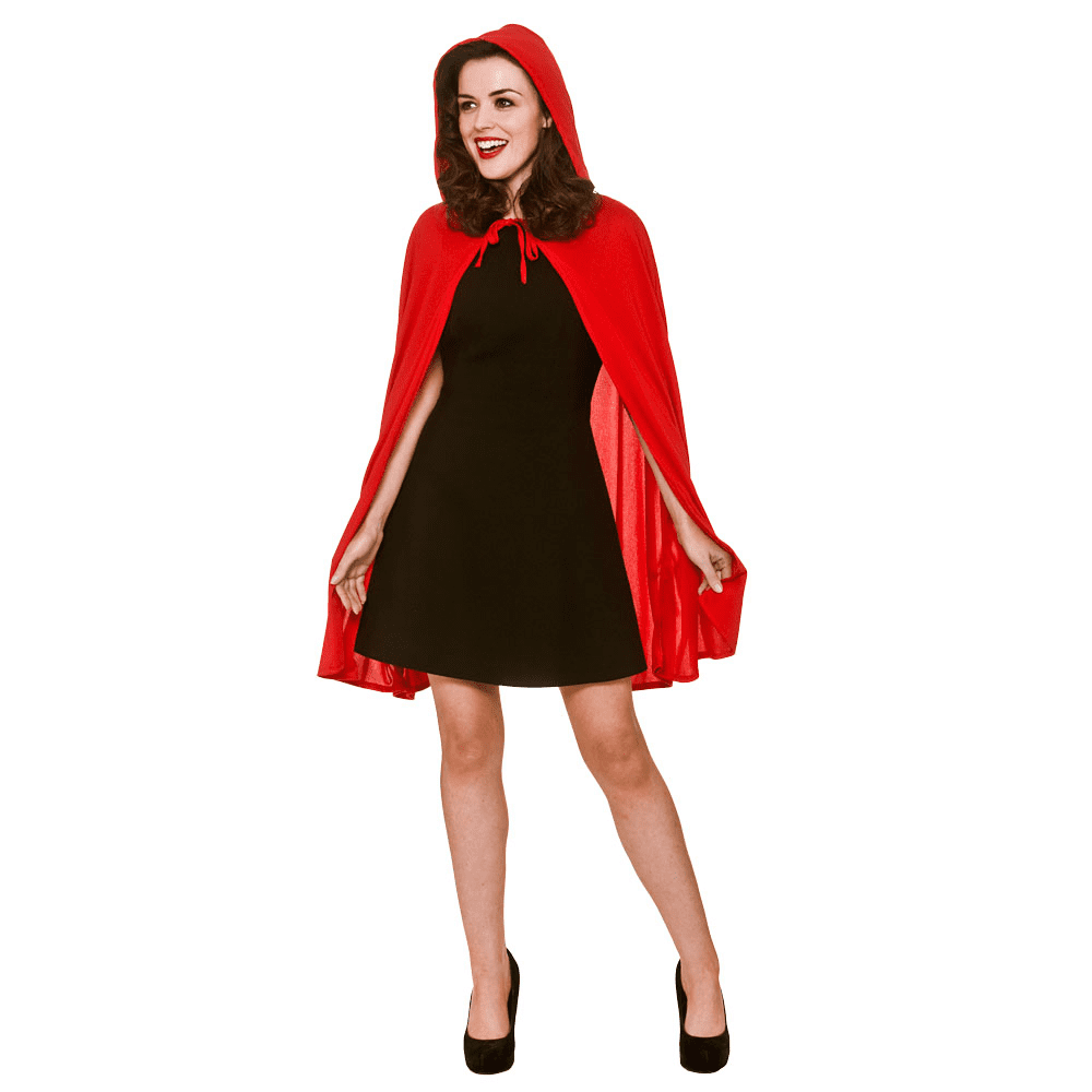 Halloween Cape - Red EF2228 Halloween hooded cape