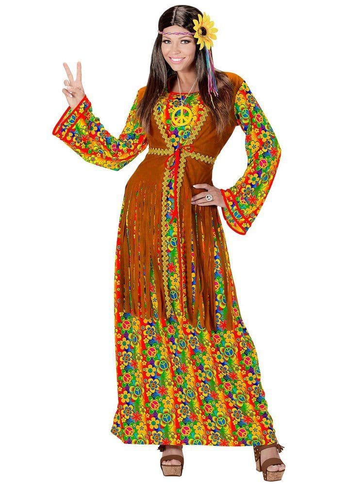 Velvet Flower Hippie Plus Size Costume 7417 Plus Size 60s Hippy 9726