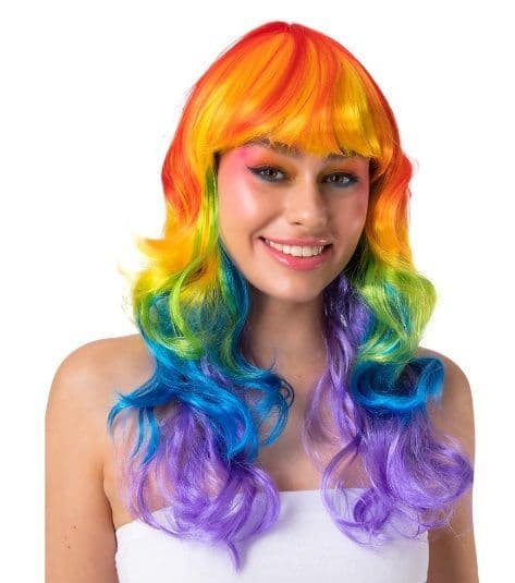 Long Rainbow Wig- fancy dress wigs