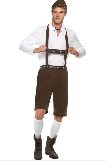 Oktoberfest Beer Man Costume - Brown 74298 - plus size fancy dress ...