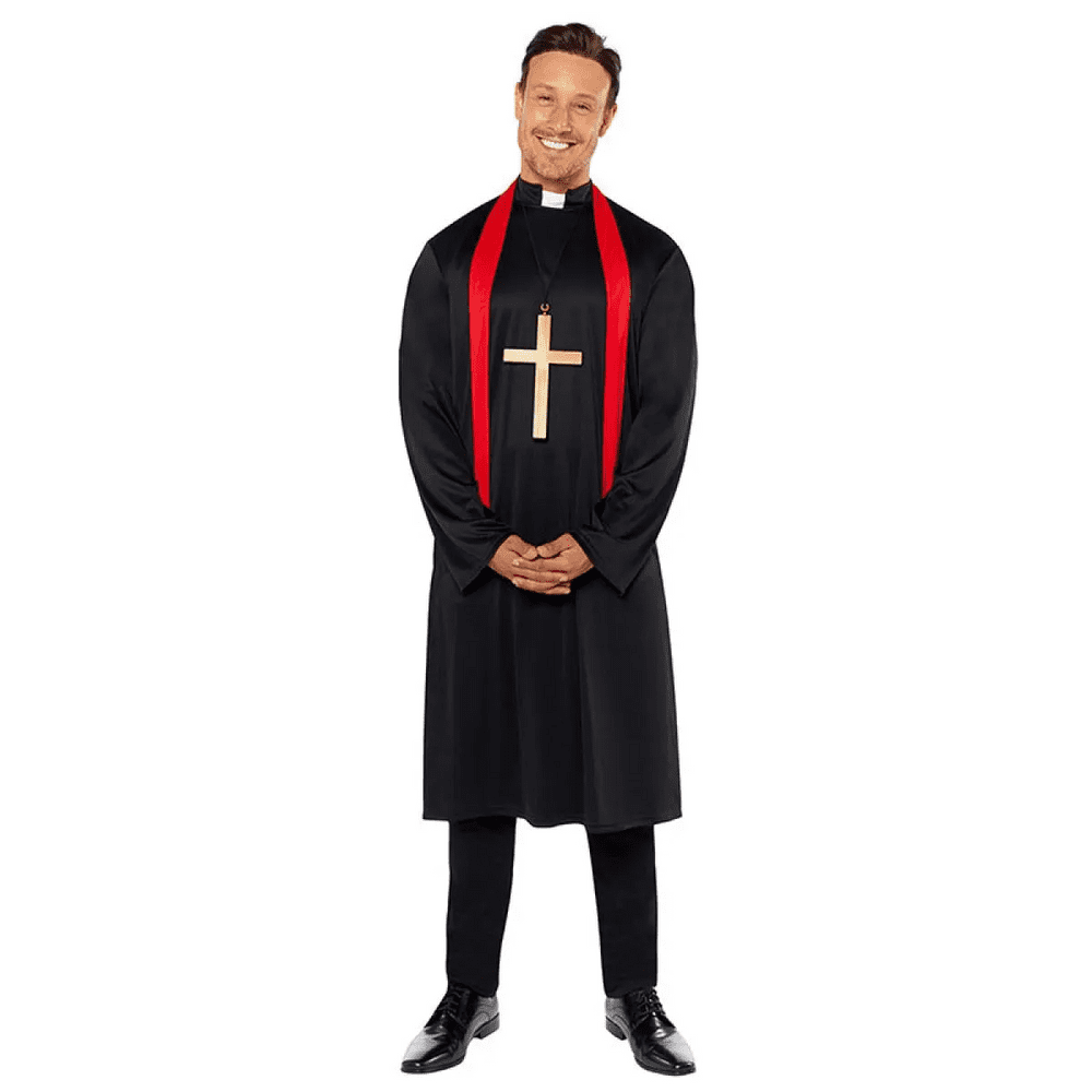 Priest / Vicar Religious Costume, plus size Vicar fancy dress costume ...