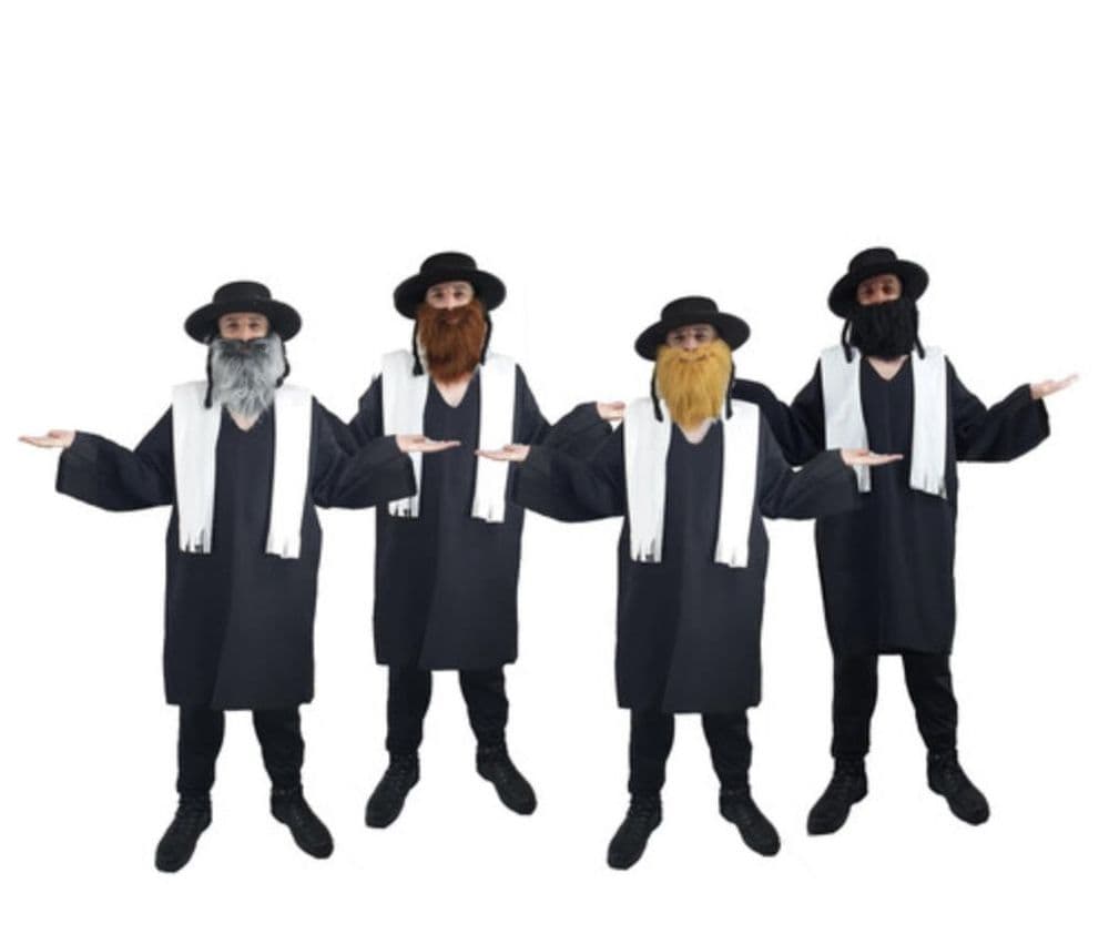 Plus Size Jewish Rabbi Costume, plus size Vicar fancy dress costume ...