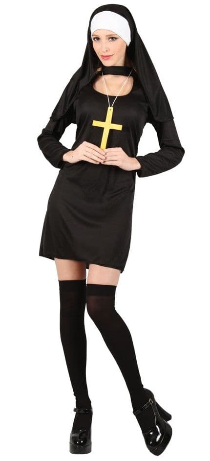 Sexy Nun Plus size Costume (SF0081), plus size Nun fancy dress costume