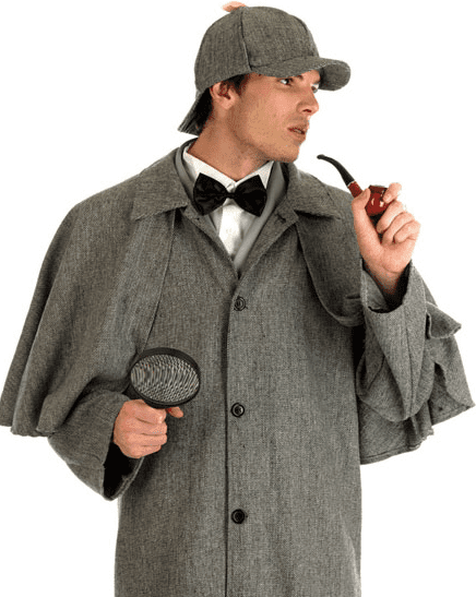 Victorian Detective Costume 2431 , XL Sherlock Holmes fancy dress costume