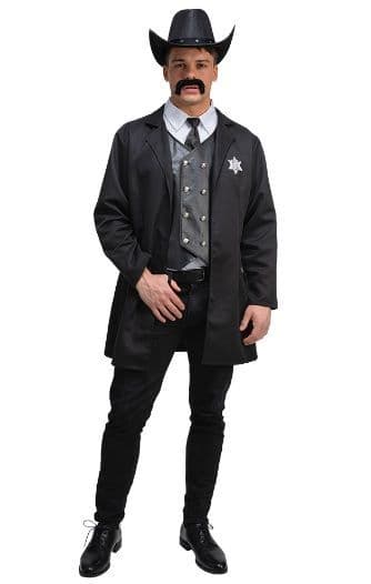 Western Sheriff XL Costume, plus size Sheriff Wild Western fancy dress costume