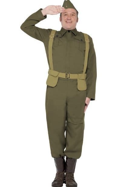 plus size Dad's Army Home Guard costume, plus size Soldier fancy dress ...