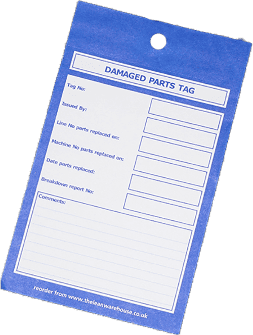 Damaged Part tag