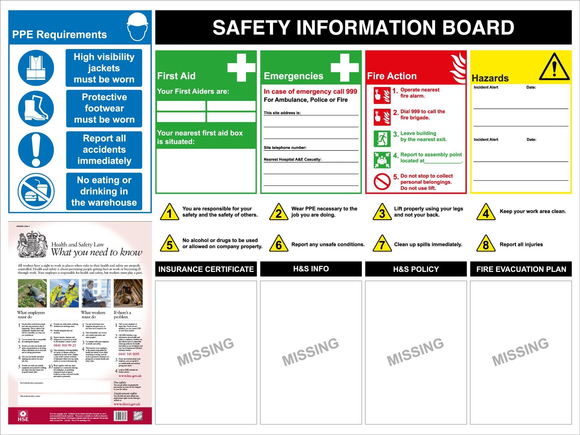 Health and Safety Information Board