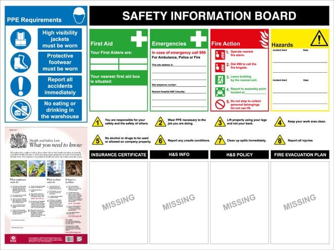 Health and Safety Information Board