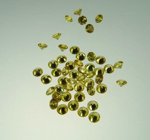 4 0mm Round Golden Yellow Cubic Zirconia