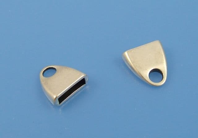 Flat Leather End Caps pack of 6