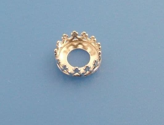 Sterling Silver Gallery Bezel Cup 10mm Round