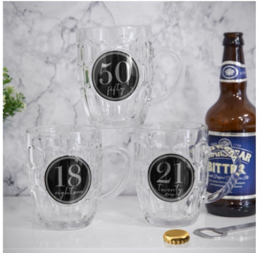 50th Birthday Retro Style Old Fashioned Beer Tankard Gift in gift box ...