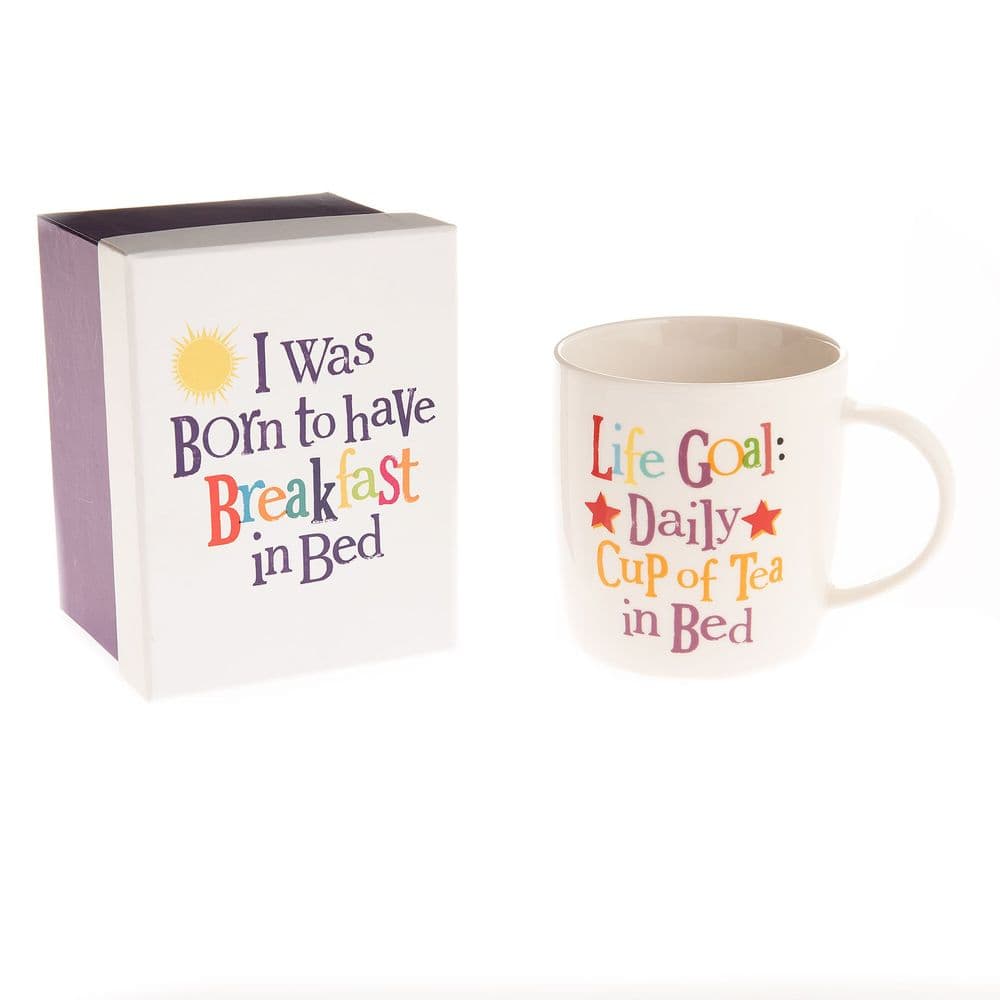 Breakfast In Bed Mug In A Box Gift - Bright, colourful, fun present for ...