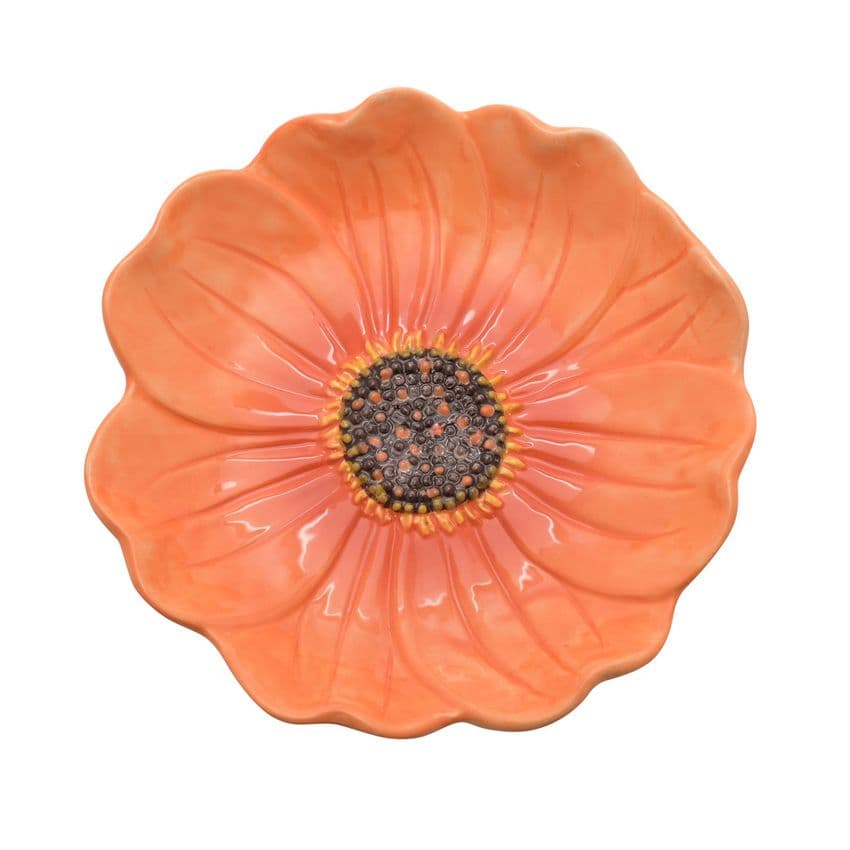 Cottage Garden Set Of 4 Flower Plates - quirky bright vibrant flower ...