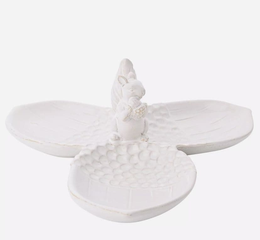 Country Living Squirrel & Acorns 3 Compartment Serving Tray - White ...