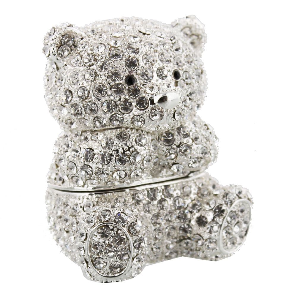 Crystal Teddy Bear Trinket Box Keepsake and Gift. A luxury table gift ...
