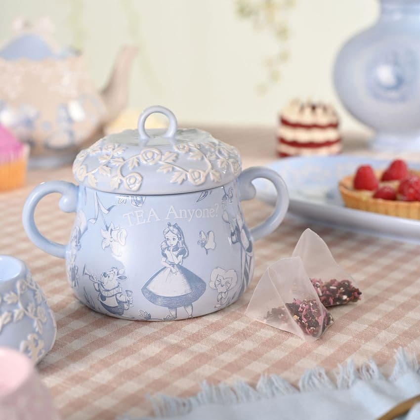 Disney Alice In Wonderland tea caddy storage pot whimsical fantasy home ...