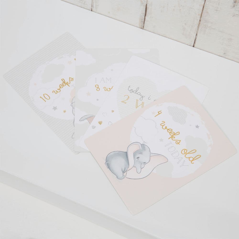 Disney Dumbo Milestone Cards Gift Set for new baby and baby shower
