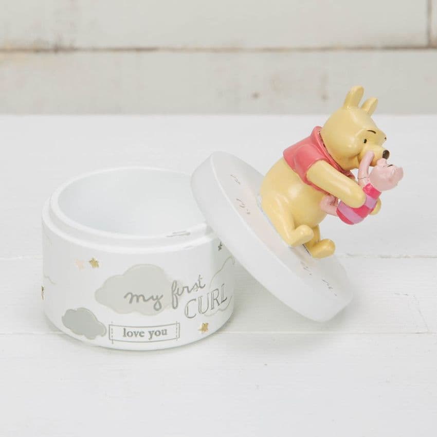Disney Eeyore and Winnie The Pooh First Tooth First Curl Boxes Baby Gift