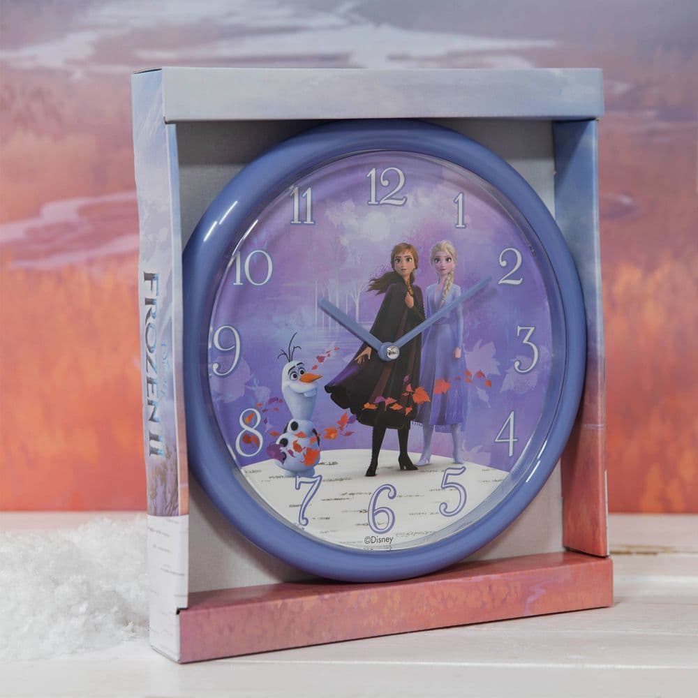Disney Frozen 2 Wall Clock featuring Anna & Elsa Children s Bedroom Gift