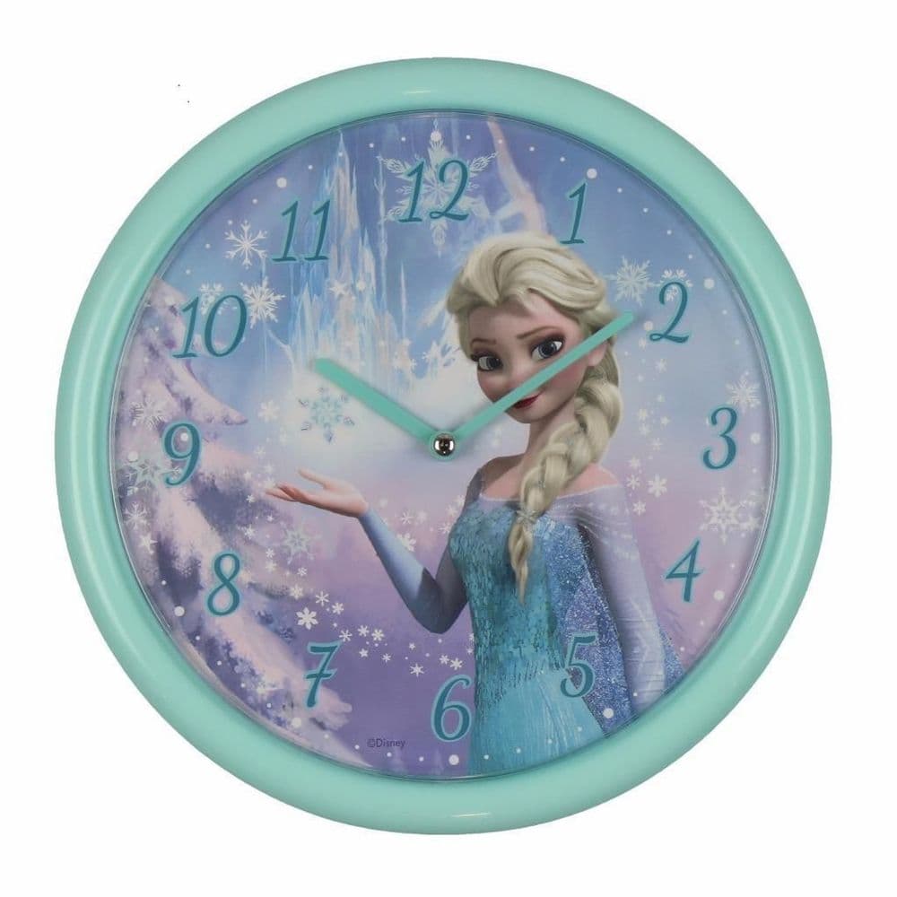 Disney Frozen "Elsa" Aqua Wall Clock For Children s Room 25cm
