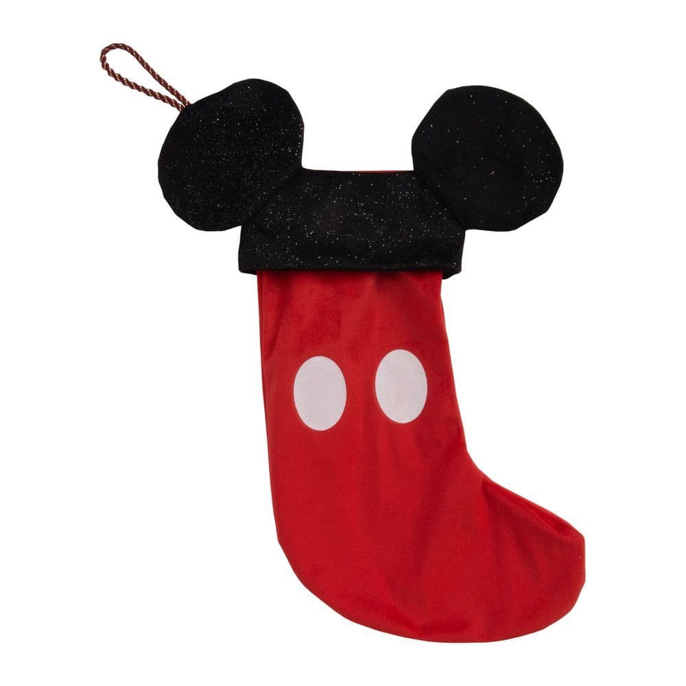 Disney Mickey Mouse Christmas Stocking Red novelty fabric stocking with ...