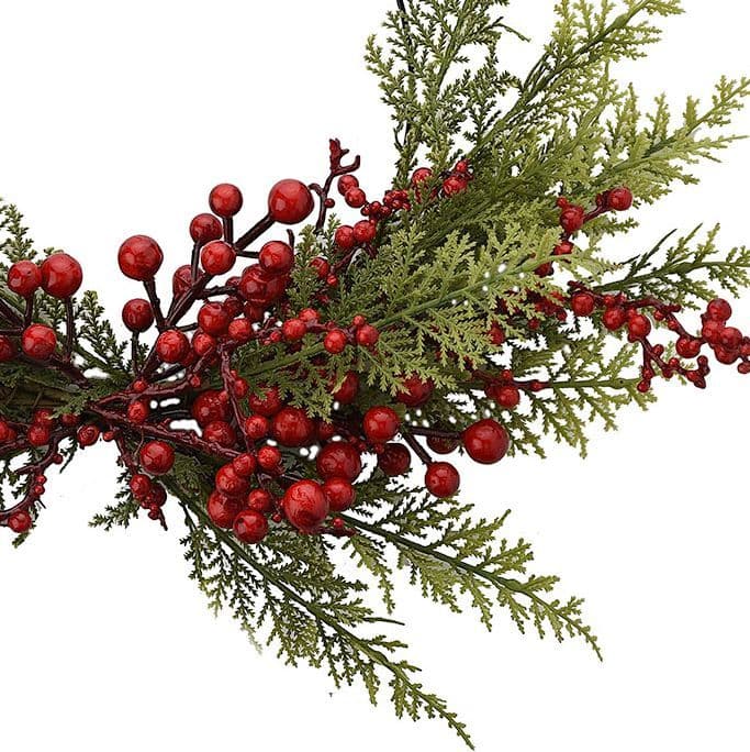 Large Winter Berries Contemporary Christmas Wreath 45cm rustic natural ...