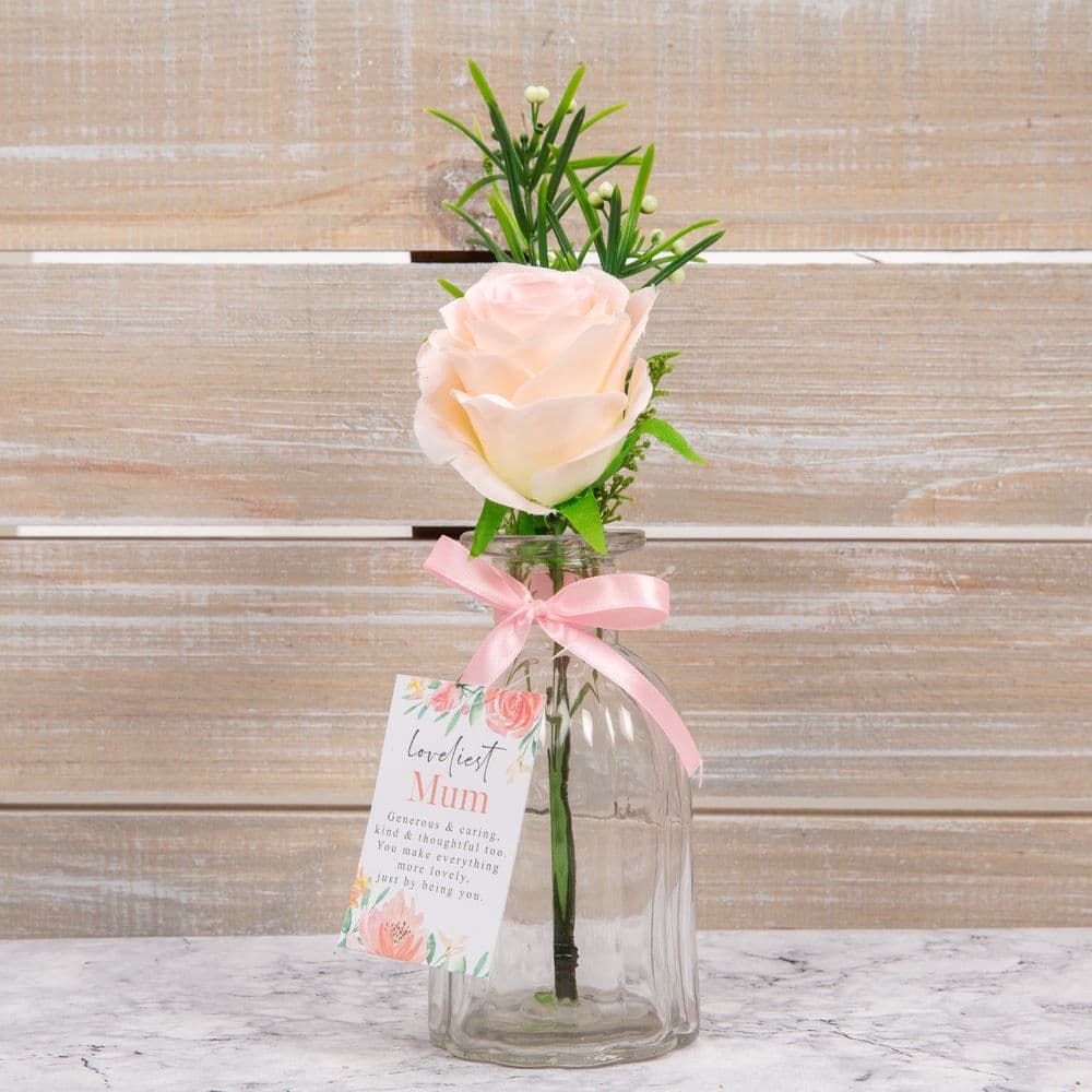 Loveliest Mum Everlasting Pink Rose In Glass Jar Mothers Day Gift ...