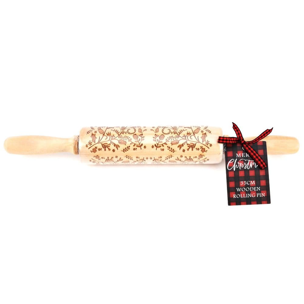 Merry Christmas Embossed Rolling Pin gift idea for bakers
