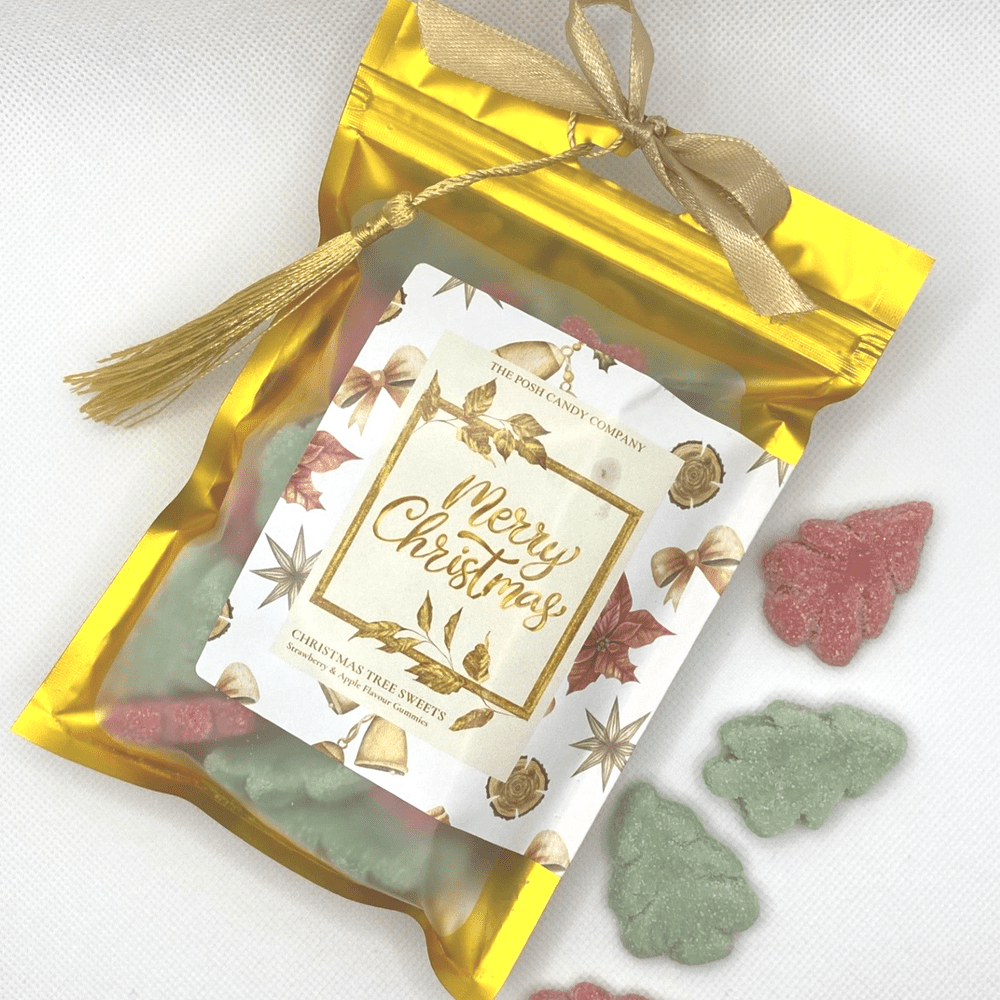 Merry Christmas - Tree Shaped Luxury Gummy Sweets In Gift Packet