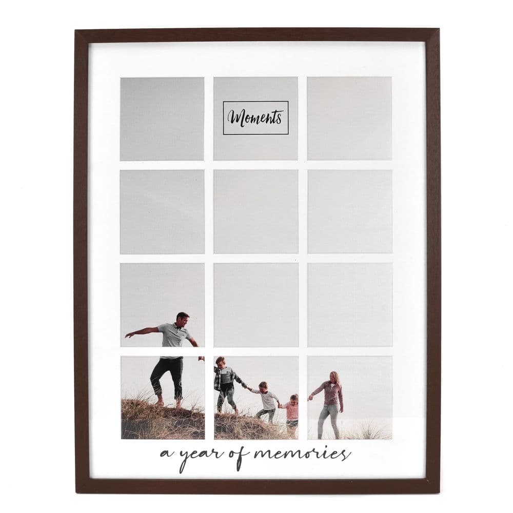 Large black Wooden Collage Frame - A Year Of Memories - Multi aperture ...