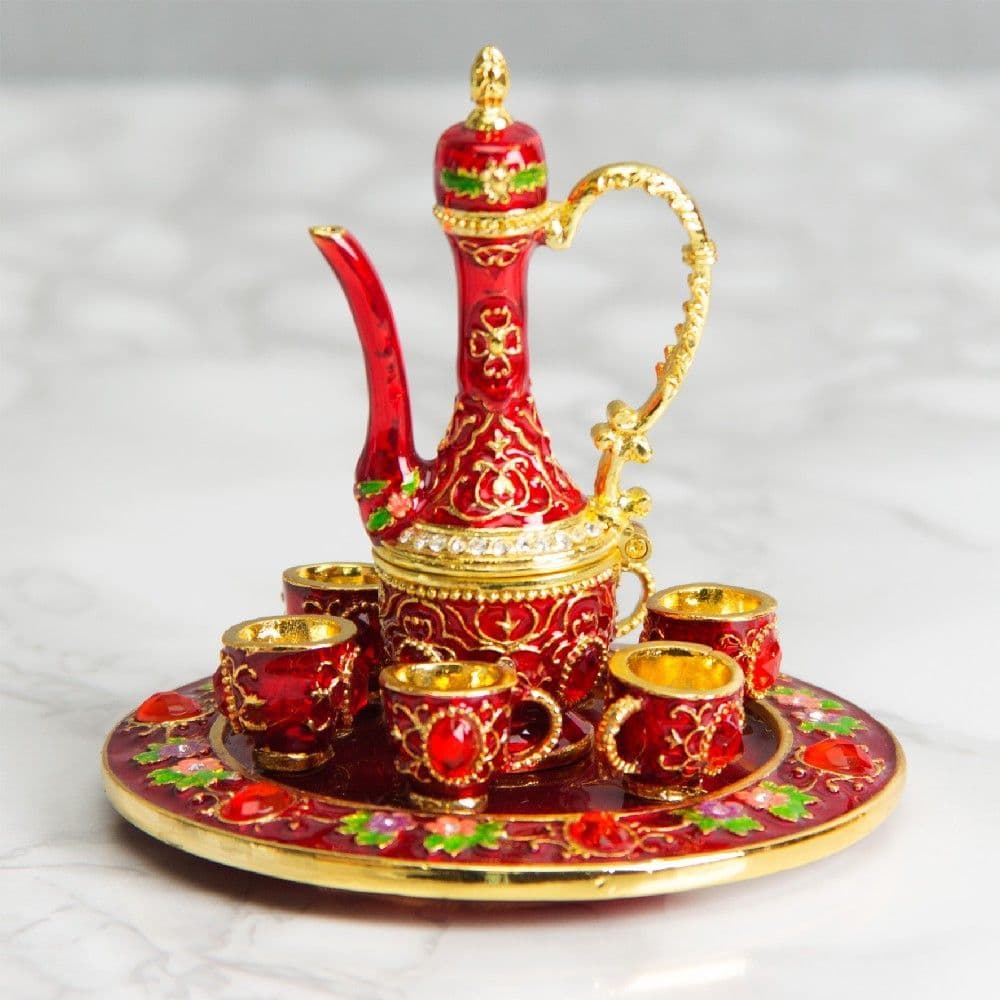 Moroccan Tea Set Trinket Box - Treasured Trinkets Collectable Jewellery ...