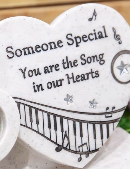 Musical Memorial Stone Grave Garden Ornament Tribute for a musician or ...