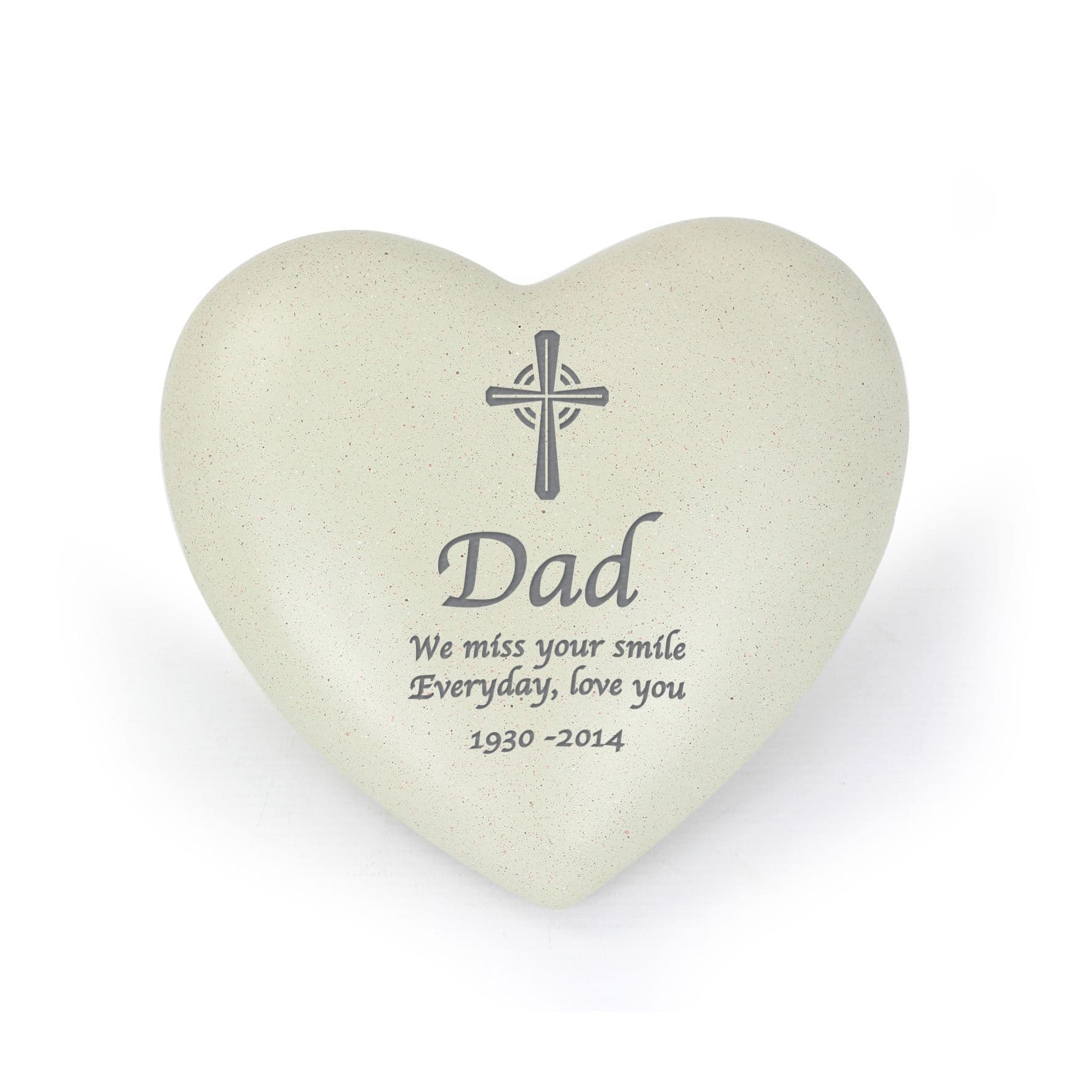 Personalised Holy Cross Memorial Stone Grave and Garden Ornament ...